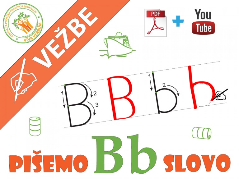 Vežbe za razvoj grafomotorike - Pišemo slovo B - Viva Verbum - Centar ...